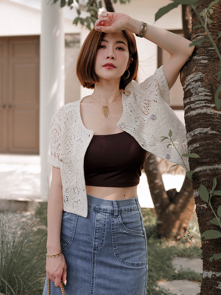 縷空緹花口袋上衣 | Fancy Made