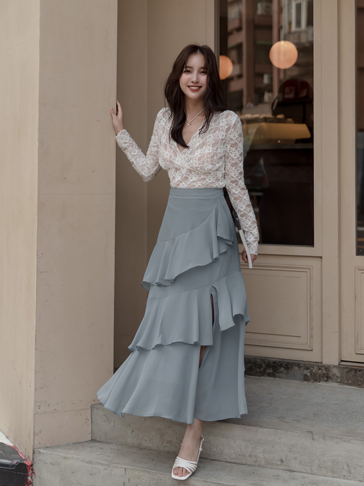 腰鬆緊多層次傘擺裙 | Fancy Made